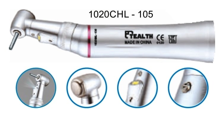 Повишаващ ъглов наконечник 1:5 с LED осветление и интегриран спрей 1020 CHL-105 | Yanev Dental
