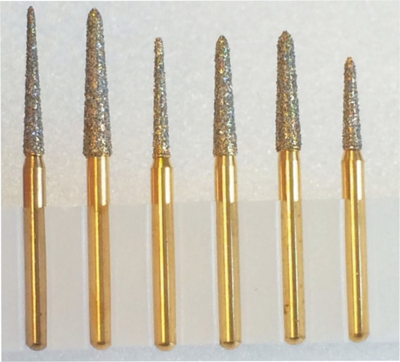 Комплект диамантени турбинни борчета за изпиляване с гингивален кюретаж Gingi Curettage Diamond ...